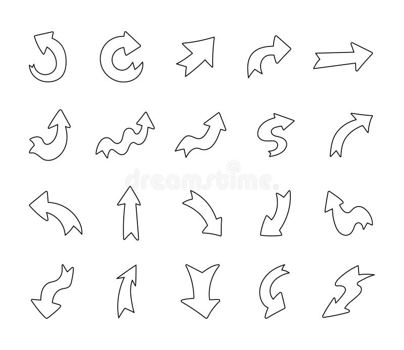Arrow Decorative Outline Line Art Set Stock Illustrations – 3,277 Arrow Decorative Outline Line ...