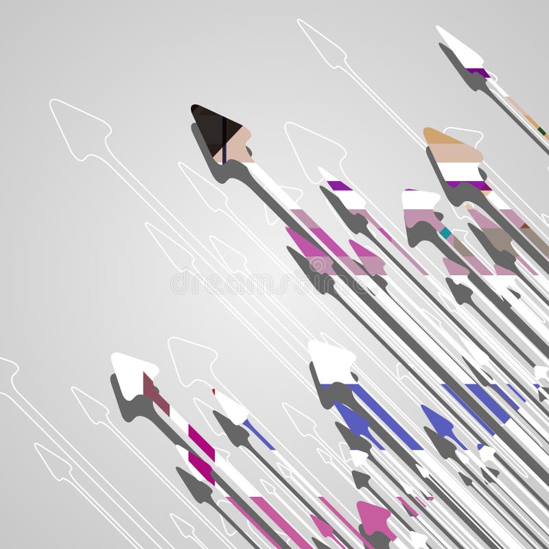 Arrow design background. stock vector. Illustration of curve - 38724814