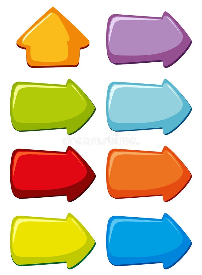 Arrow Design in Different Colors Stock Vector - Illustration of element ...