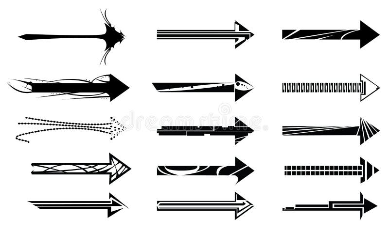 Arrow design elements stock vector. Illustration of pointer - 5192418