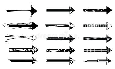 Arrow design elements stock vector. Illustration of pointer - 5192418