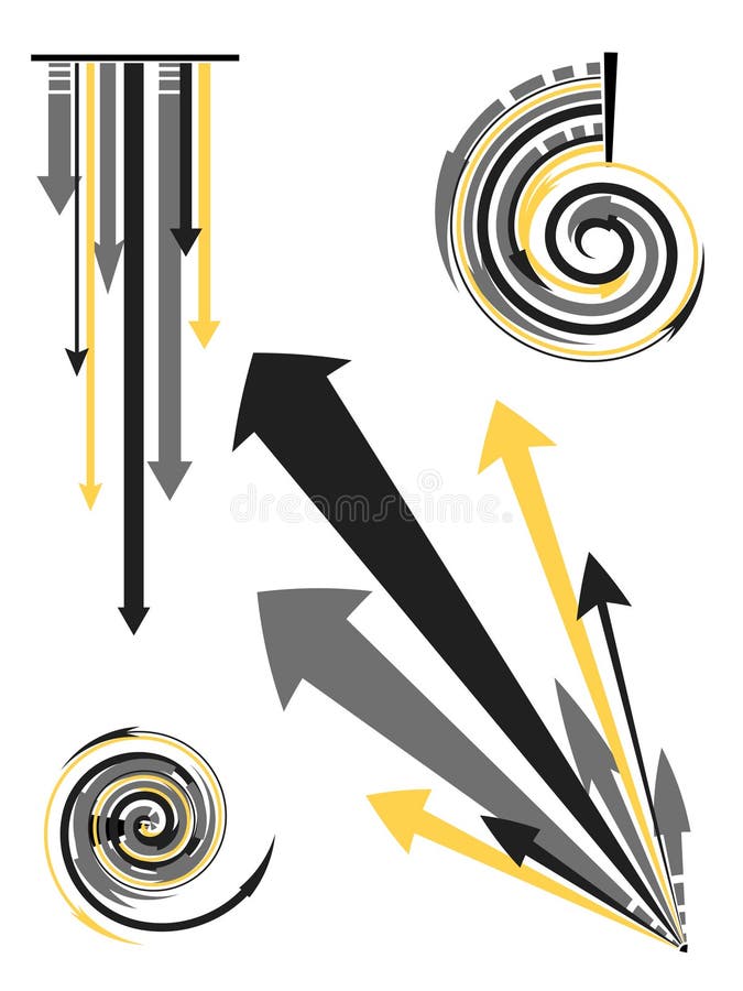 Stylized Arc And Arrow Isolated Stock Vector - Illustration of artistic ...