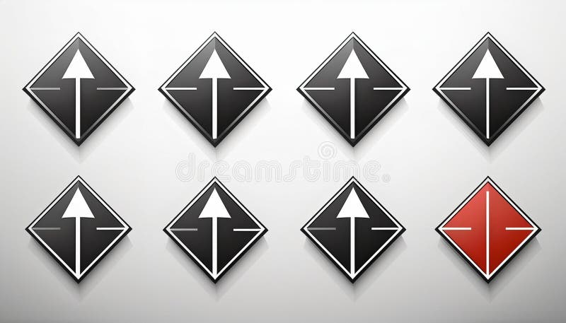 Arrow Designs: Clear Direction on White Background Stock Illustration ...