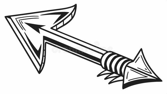 Arrow with Diamond Tip Vector, Direction and Precision, Sharp Point and ...