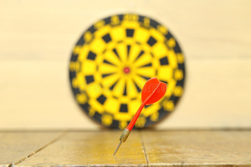 The Arrow Did Not Hit the Center of the Dart Stock Image - Image of ...