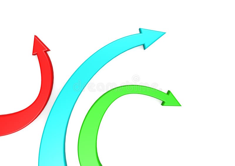 Arrow with Different Direction Stock Illustration - Illustration of ...