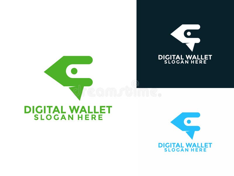Arrow Digital Wallet Logo Design Template, Wallet Logo Design Vector ...