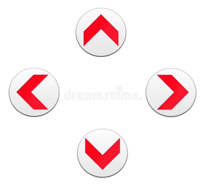 Arrow, direction - buttons stock illustration. Illustration of button ...