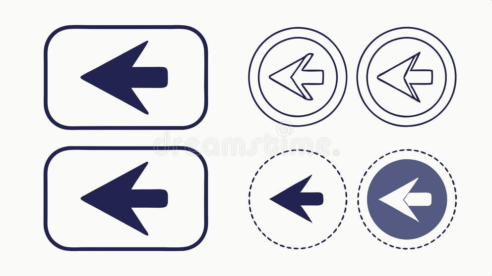 Arrow Direction Buttons Set, Navigation, Interface, and Directional ...