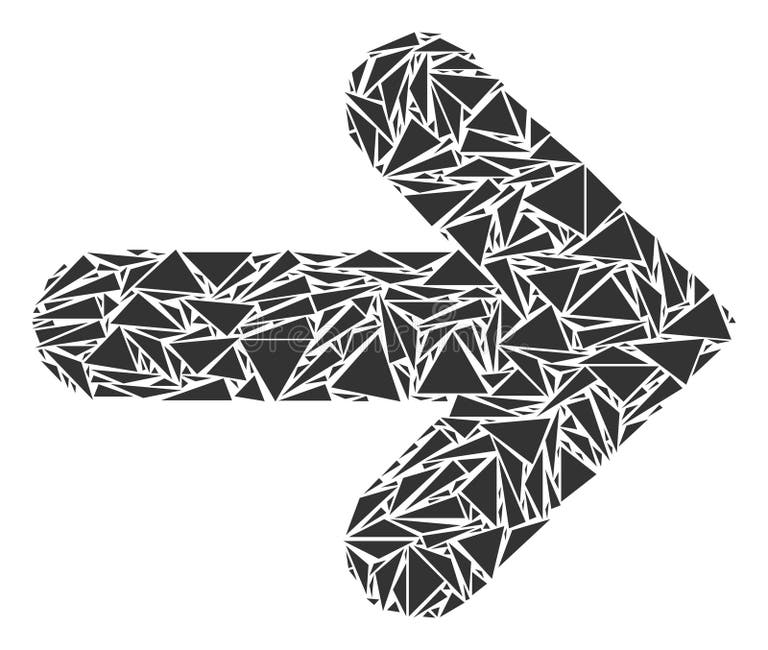 Arrow Direction Collage of Triangles Stock Vector - Illustration of ...
