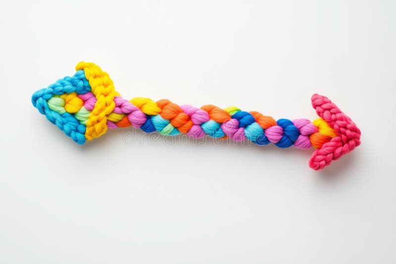 An Arrow of Direction is Formed by Colorful Ropes Coming Together ...