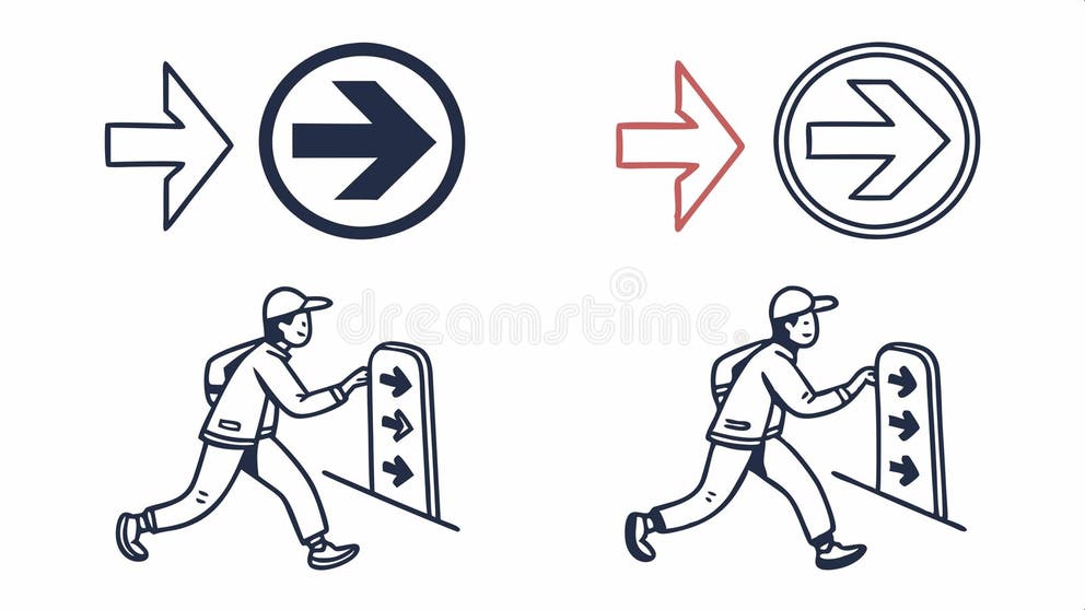 Arrow Direction Icons, Navigation and Guidance Symbols Vector Design Generative AI Stock Vector ...