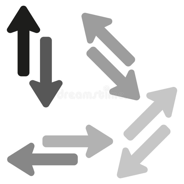 Arrow Direction Icons. Pointer Navigation Symbols. Movement Indicator ...