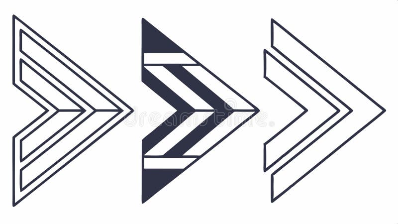 Arrow Direction Icons Set Navigation Symbols Pointer Guide Sign