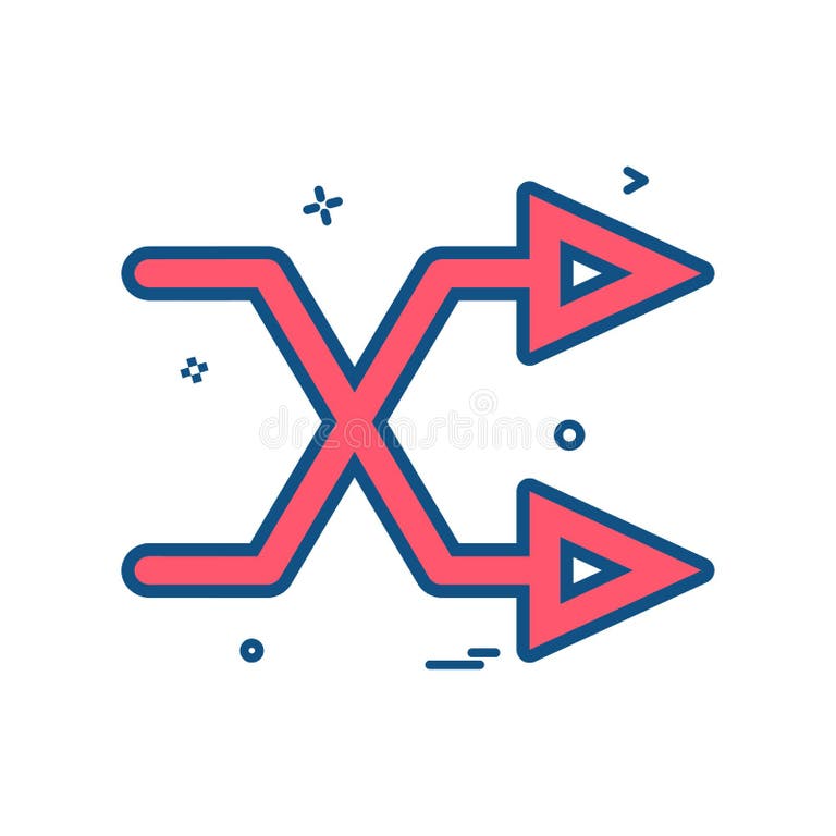 Arrow Direction Intersecting Right Two Icon Vector Design Stock Vector ...