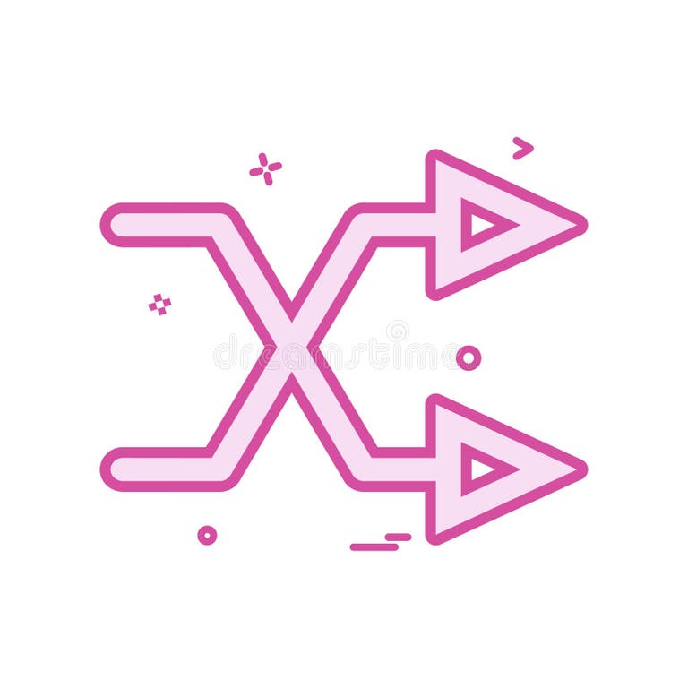 Arrow Direction Intersecting Right Two Icon Vector Design Stock Vector ...