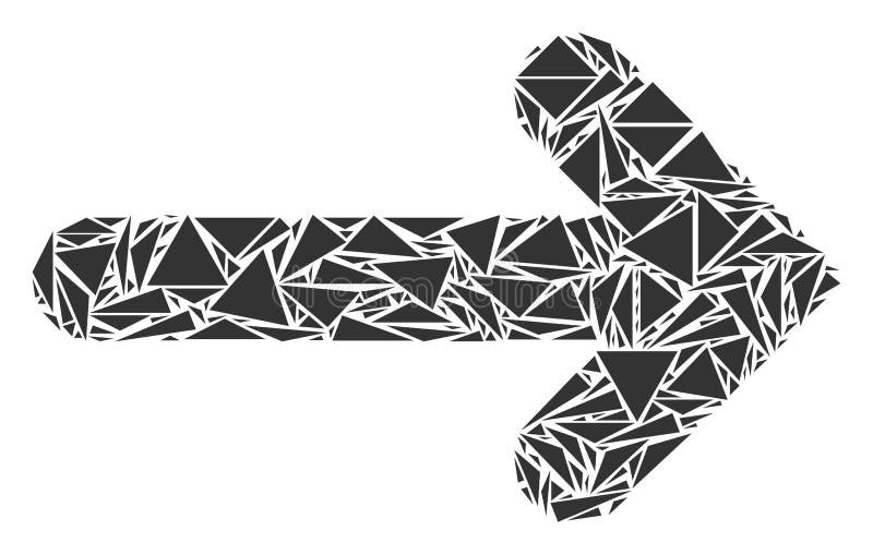 Arrow Direction Collage of Triangles Stock Vector - Illustration of ...
