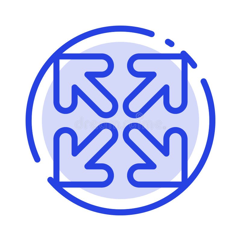 Arrow, Direction, Move Blue Dotted Line Line Icon Stock Vector ...