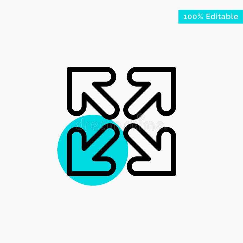 Arrow, Direction, Move Turquoise Highlight Circle Point Vector Icon ...