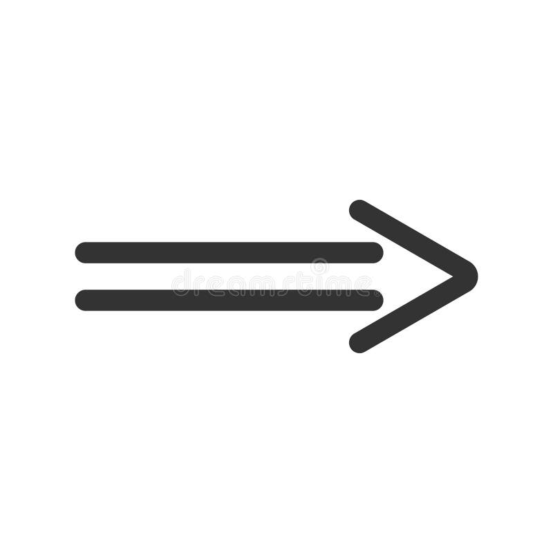 Arrow Direction of Movement, Black Arrow Pointer Landmark. Vector ...