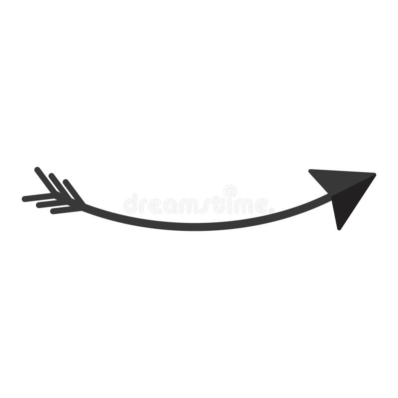 Arrow Direction of Movement, Black Arrow Pointer Landmark. Vector ...
