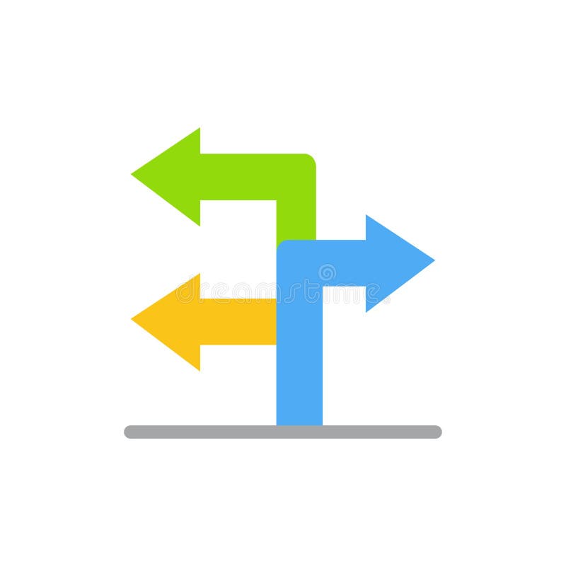 Arrow, Direction, Navigation Flat Color Icon. Vector Icon Banner ...