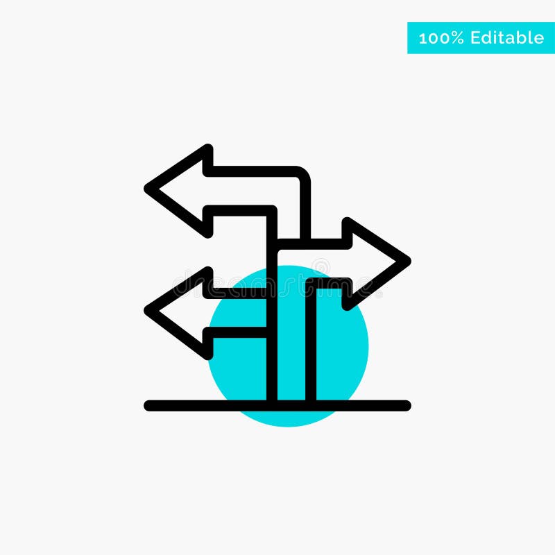 Arrow, Direction, Navigation Turquoise Highlight Circle Point Vector ...
