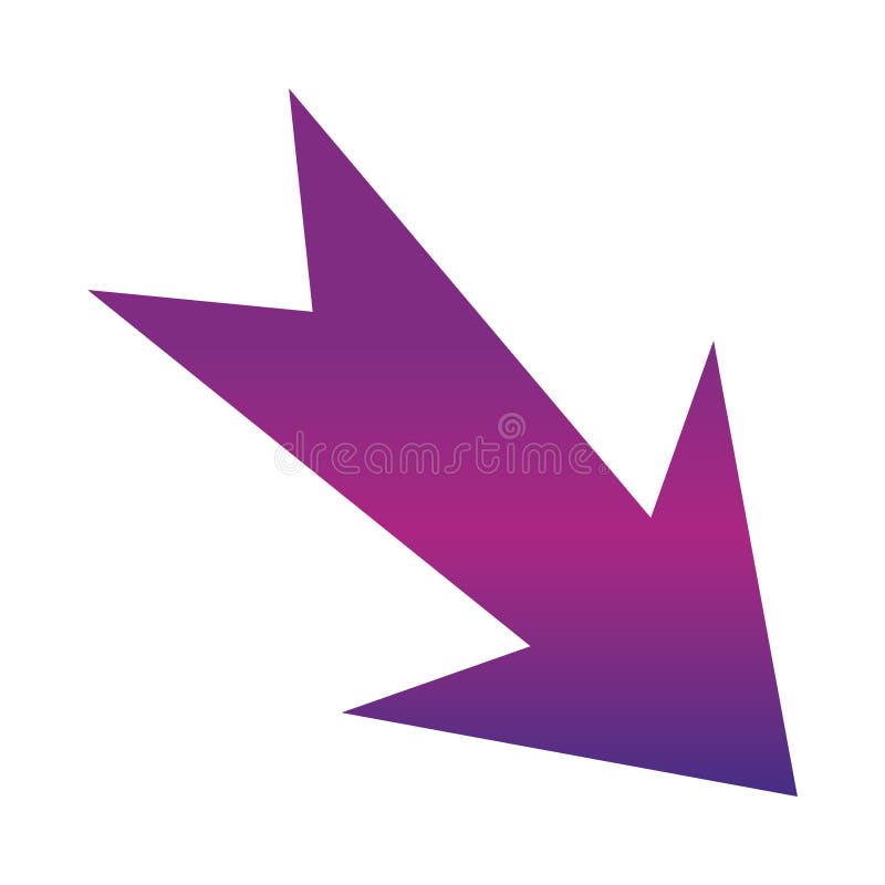 Arrow Direction Related Icon, Down Variation Gradient Style Stock ...
