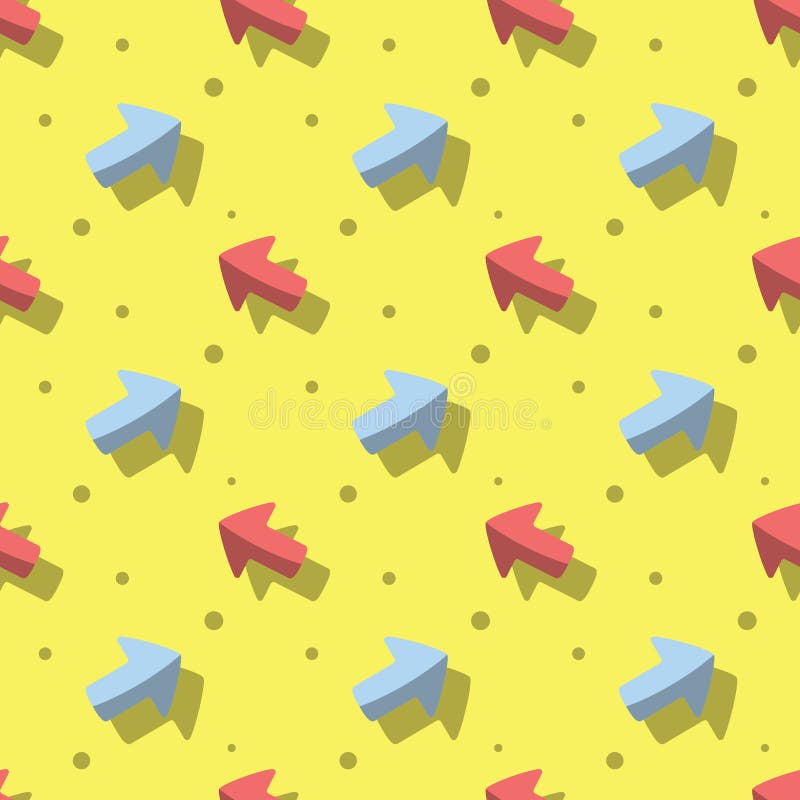 Arrow Direction Symbol Cute Style Seamless Pattern Stock Vector ...