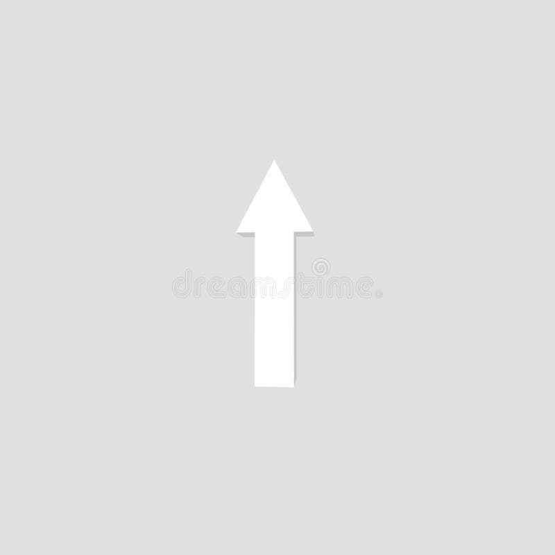 Arrow Direction Up , Upwards White Icon Stock Illustration ...