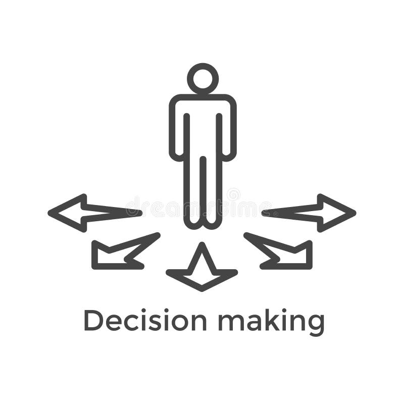 Arrow, Directional Way Sign Depicting Making a Decision or Choice Icon ...