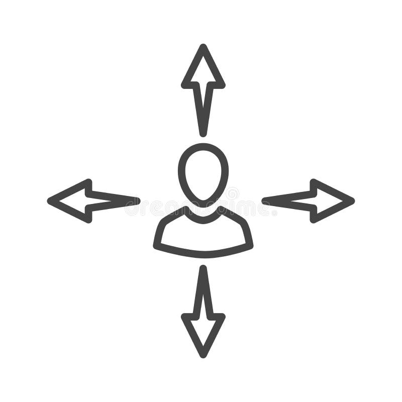 Arrow, Directional Way Sign Depicting Making a Decision or Choice Icon ...