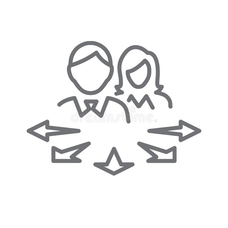 Arrow, Directional Way Sign Depicting Making a Decision or Choice Icon ...