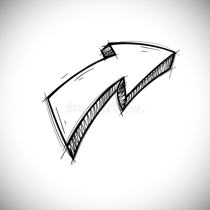 Arrow doodle. Up sign stock vector. Illustration of vector - 127566191