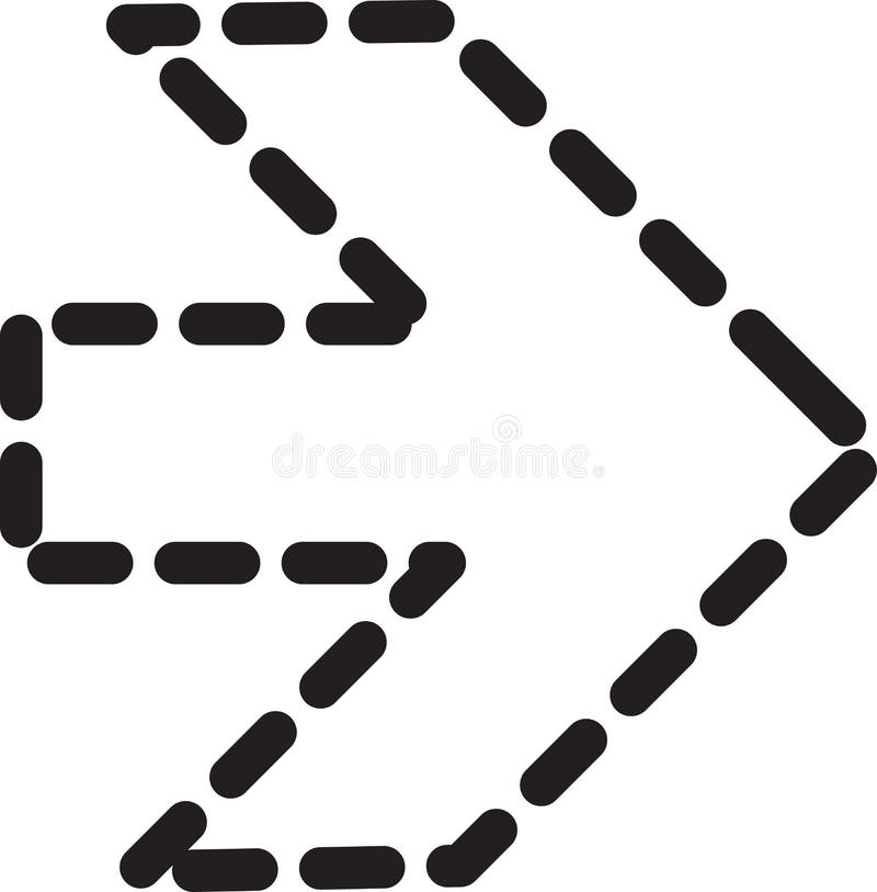 Arrow Dotted Line Showing Way Direction Vector Stock Vector ...