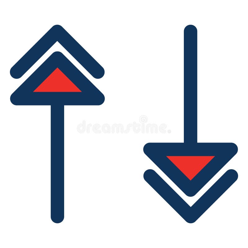 Arrow, Double Isolated Vector Icon Which Can Be Easily Modified or ...