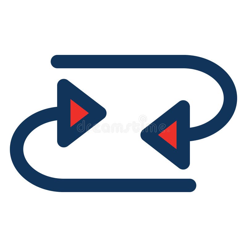 Arrow, Double Isolated Vector Icon Which Can Be Easily Modified or ...