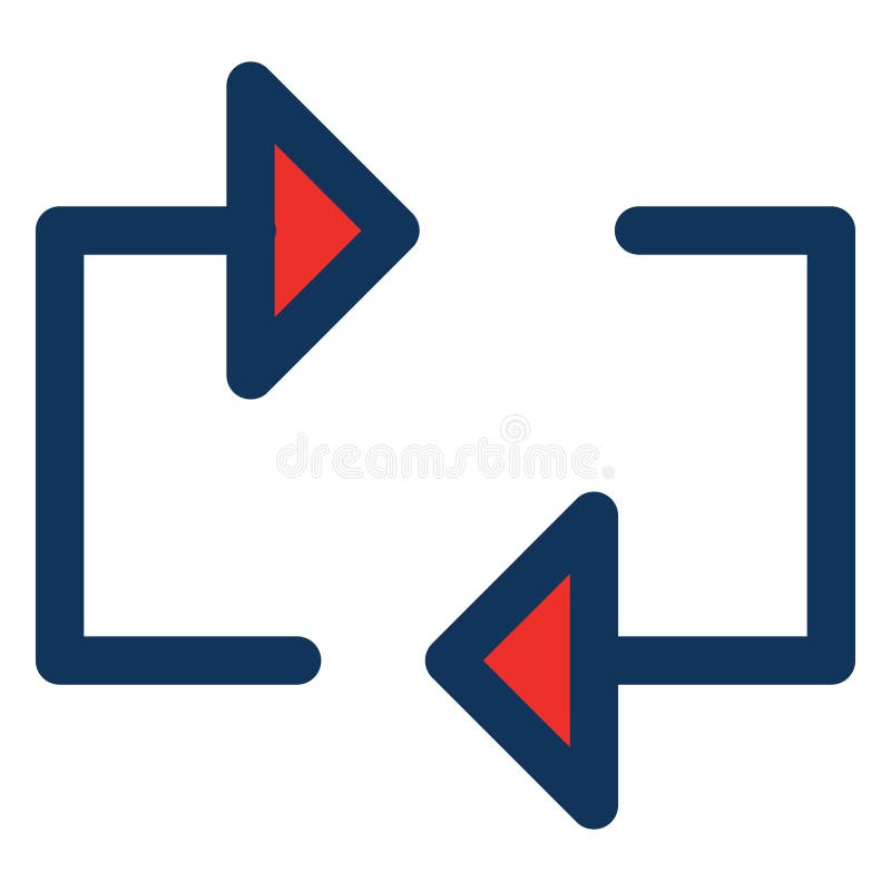 Arrow, Double Isolated Vector Icon Which Can Be Easily Modified or ...