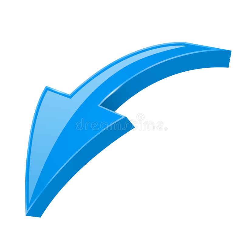 Arrow. Down Blue 3d Shiny Sign Stock Vector - Illustration of vector ...
