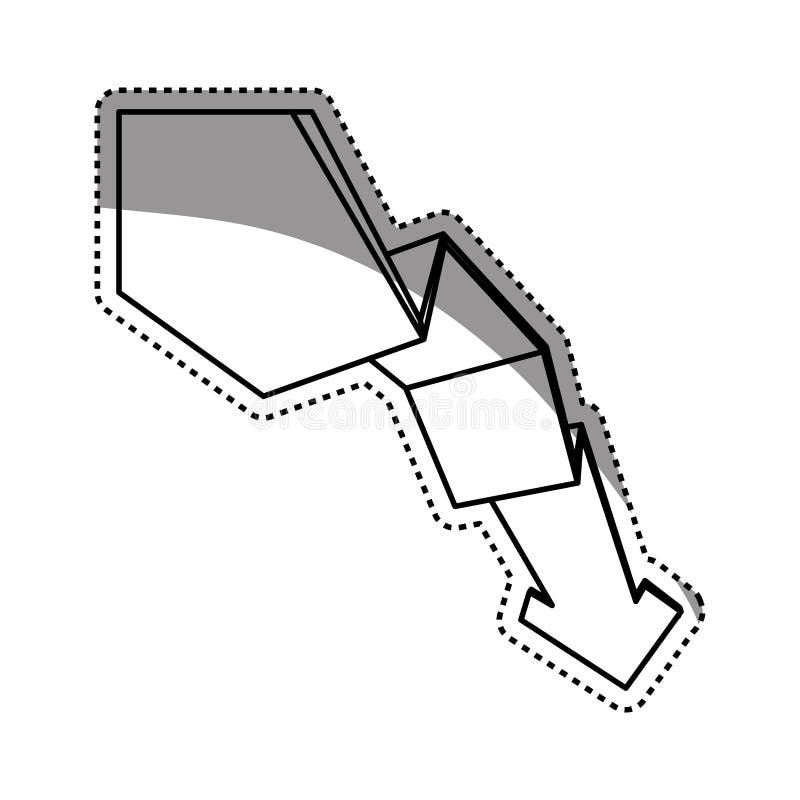 Arrow down decrease stock photo. Image of recession, cursor - 88185126