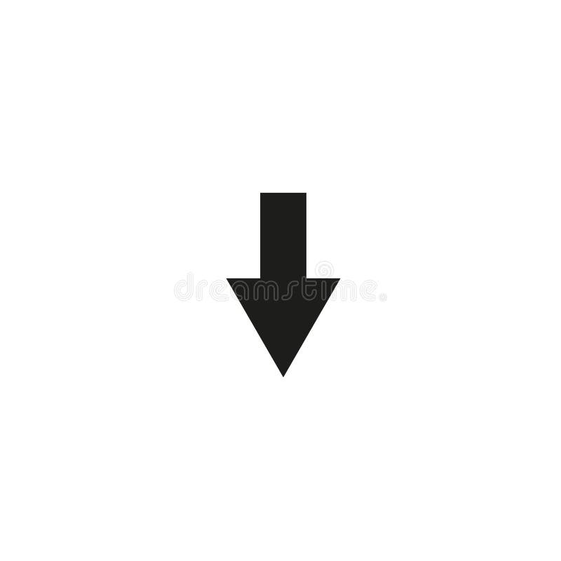 Down Arrow Icon. Line and Glyph Style for Web Template and App. Vector ...