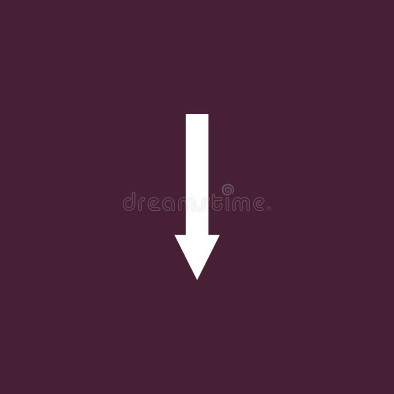 Downwards Arrow White Icon ,Down Arrow Icon Stock Vector - Illustration ...