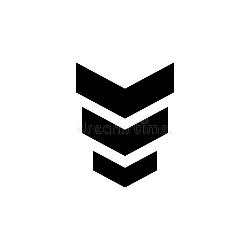 Arrow, Down, Navigation, Triple Icon. Element of Direction Icon Stock ...