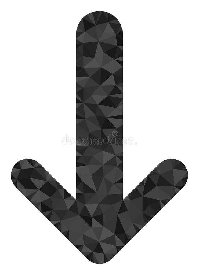 Arrow Down Polygonal Icon stock vector. Illustration of download ...