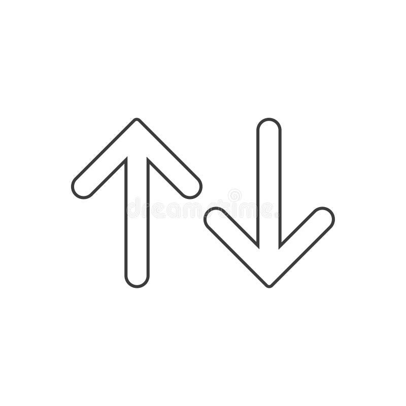 Arrow, Down, Up Icon. Vector Illustration, Flat Design Stock ...