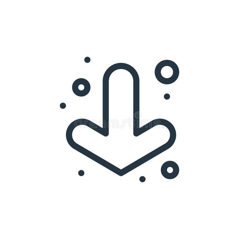 Down Vector Icon. Down Editable Stroke. Down Linear Symbol for Use on ...