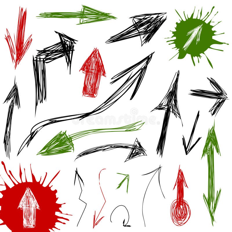 Arrow drawing stock vector. Illustration of arrow, chart - 21807179