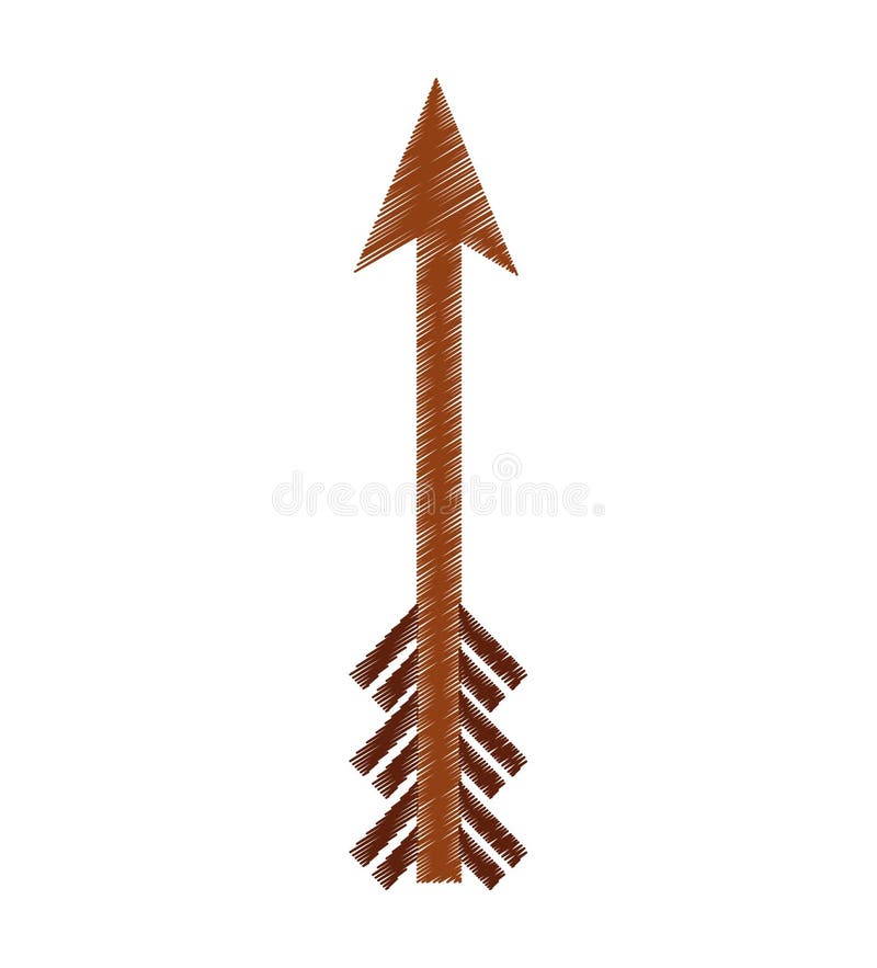 Arrow Drawing Isolated Icon Stock Illustration - Illustration of ...
