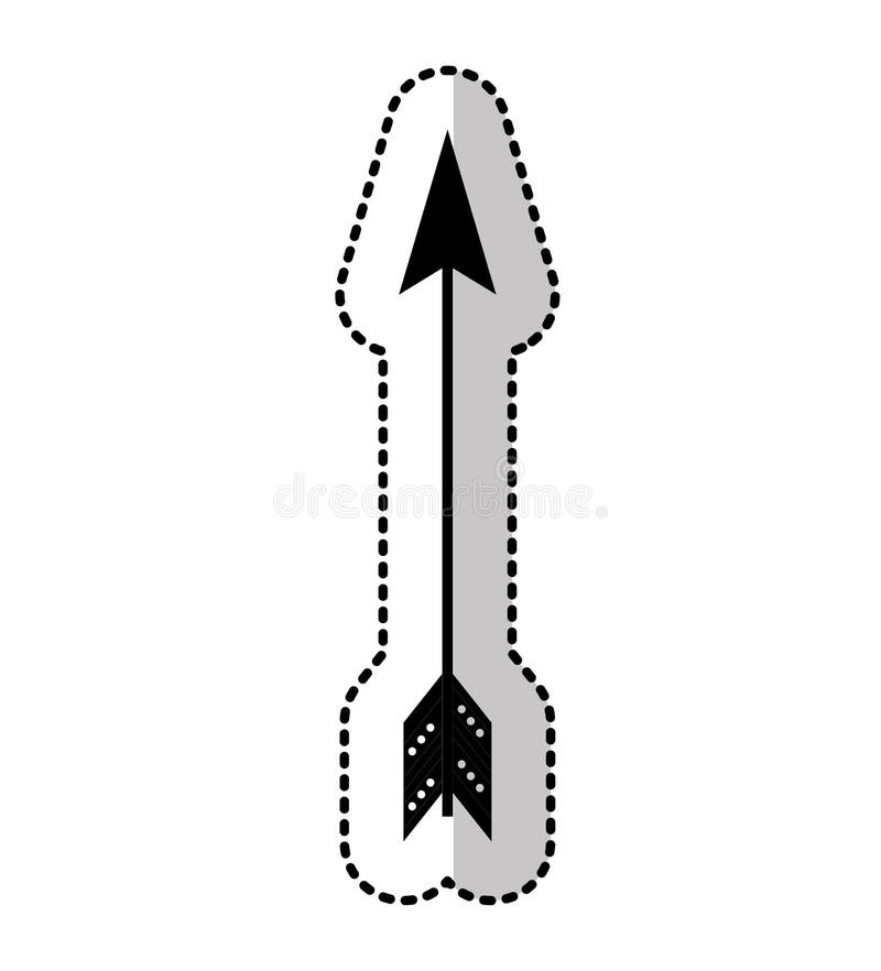 Arrow Drawing Isolated Icon Stock Illustration - Illustration of arrow ...