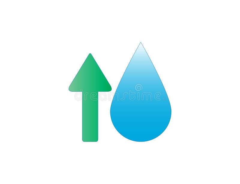 Arrow, Drop Water, Eco Icon. Vector Illustration. Stock Vector ...